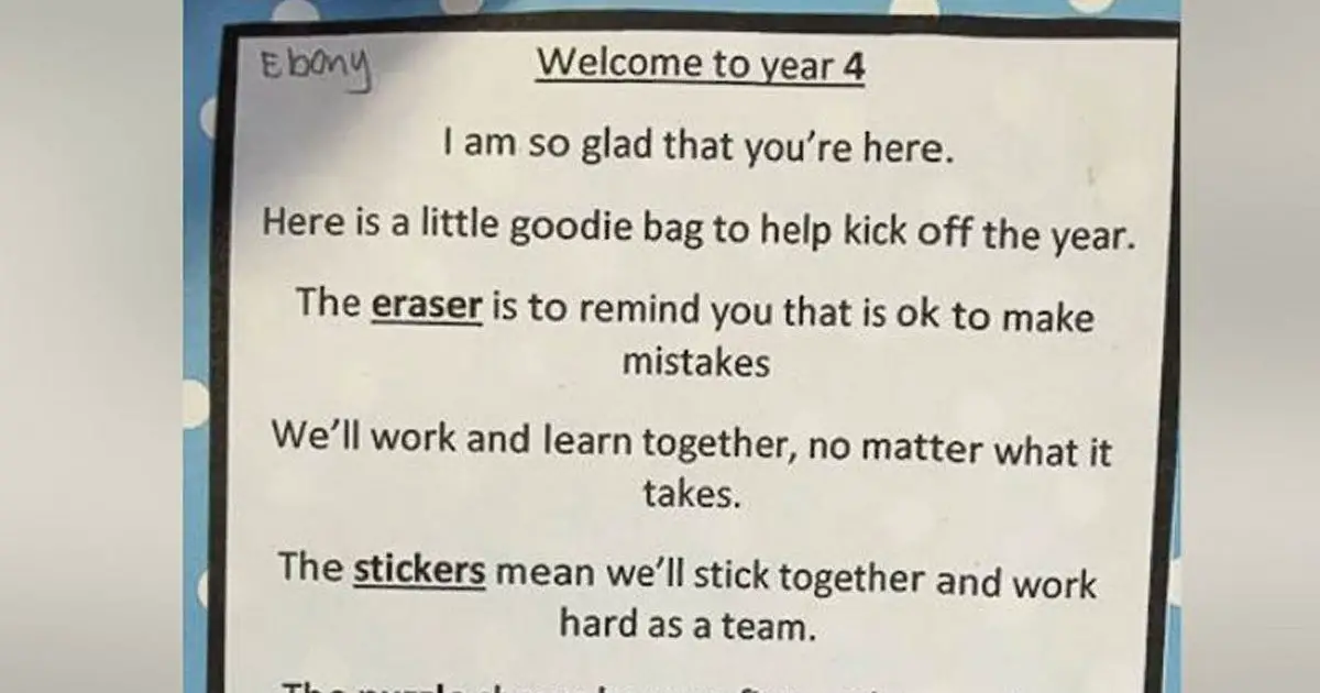 Teacher's Inspirational Note To Students Goes Viral