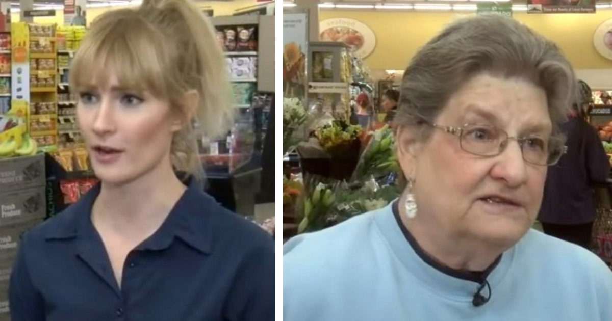 Grocery store workers notice an elderly lady in distress and realize ...